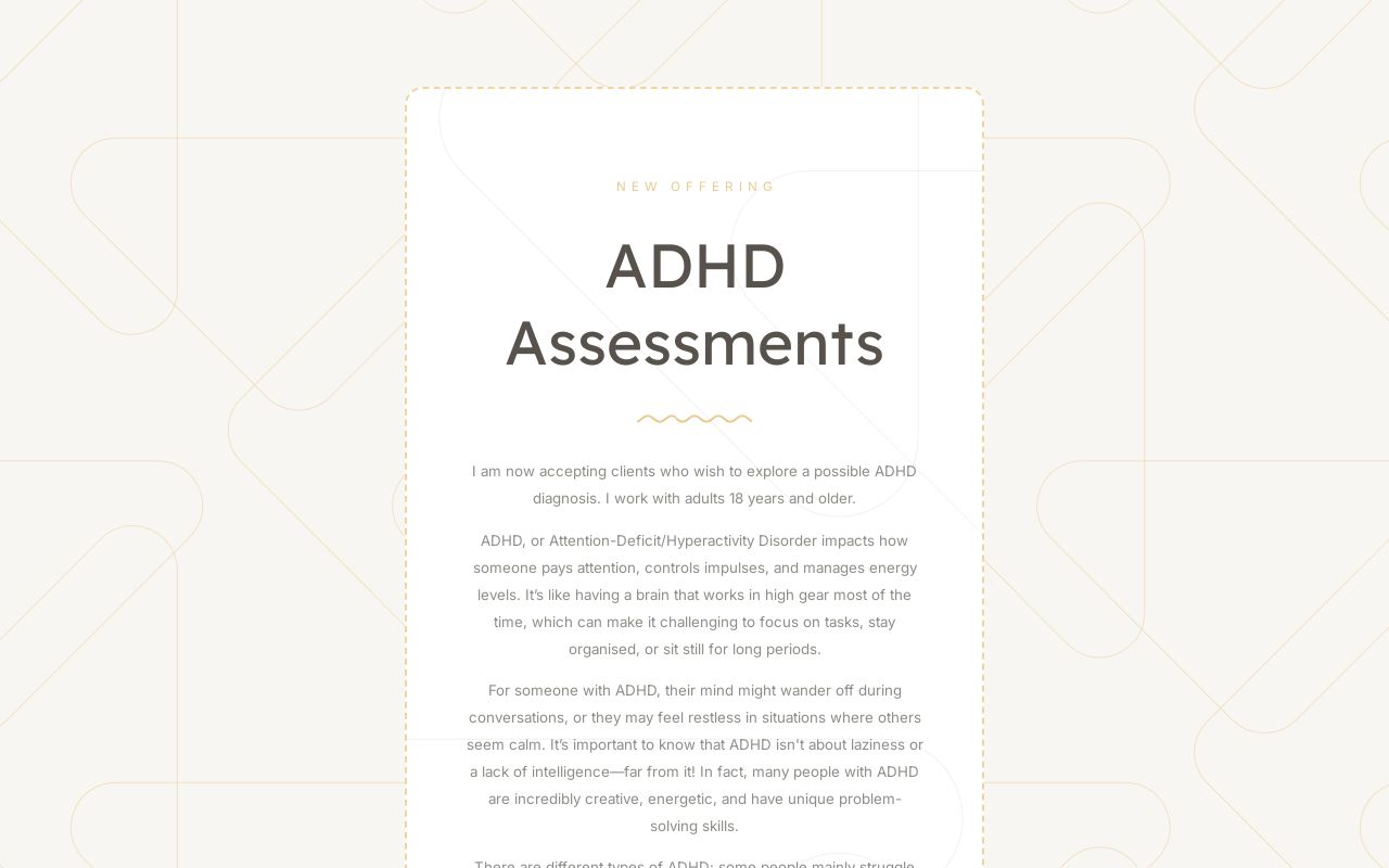 ADHD Adult Assessments